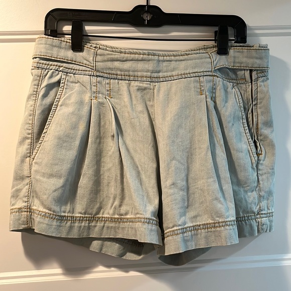 French Connection | Shorts | French Connection Pleated Light Wash ...